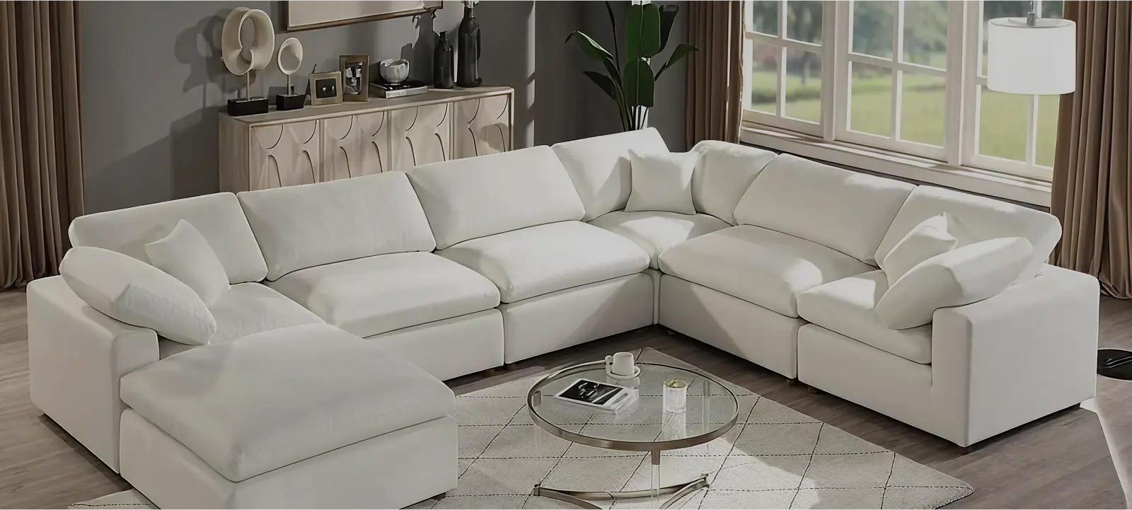 Modular Cloud Couch: Luxe Custom Sectionals | WJS Home