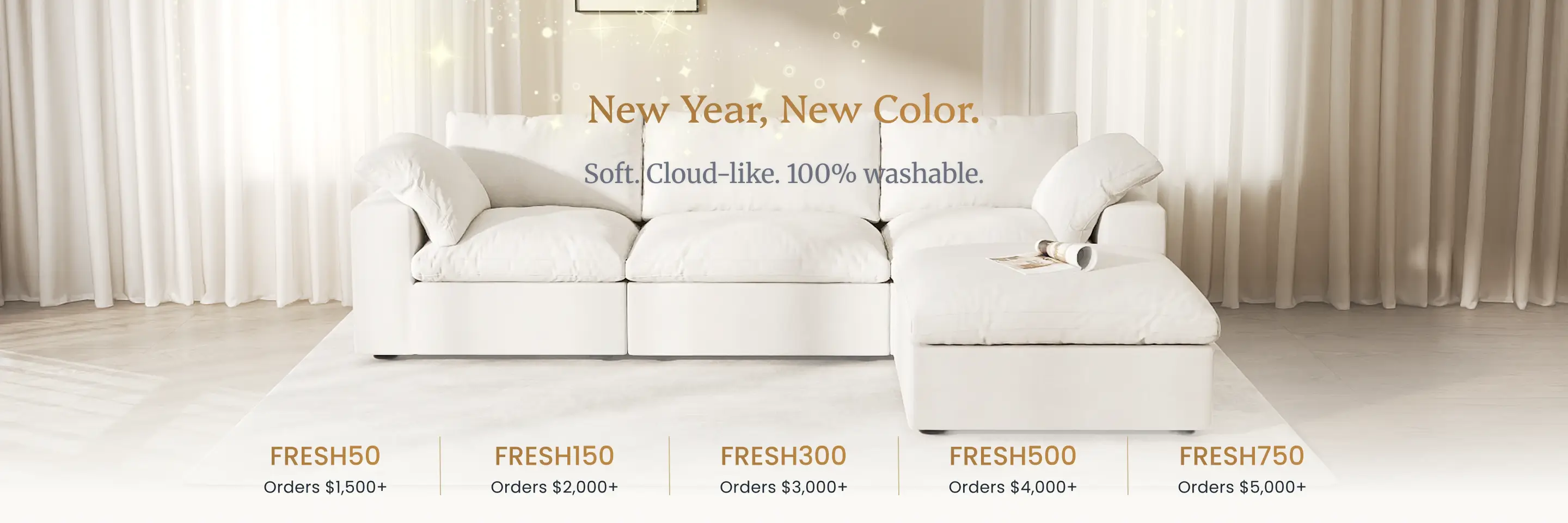 WJS Home | Cloud-Like Comfort Sectional Sofas, Washable & Modular